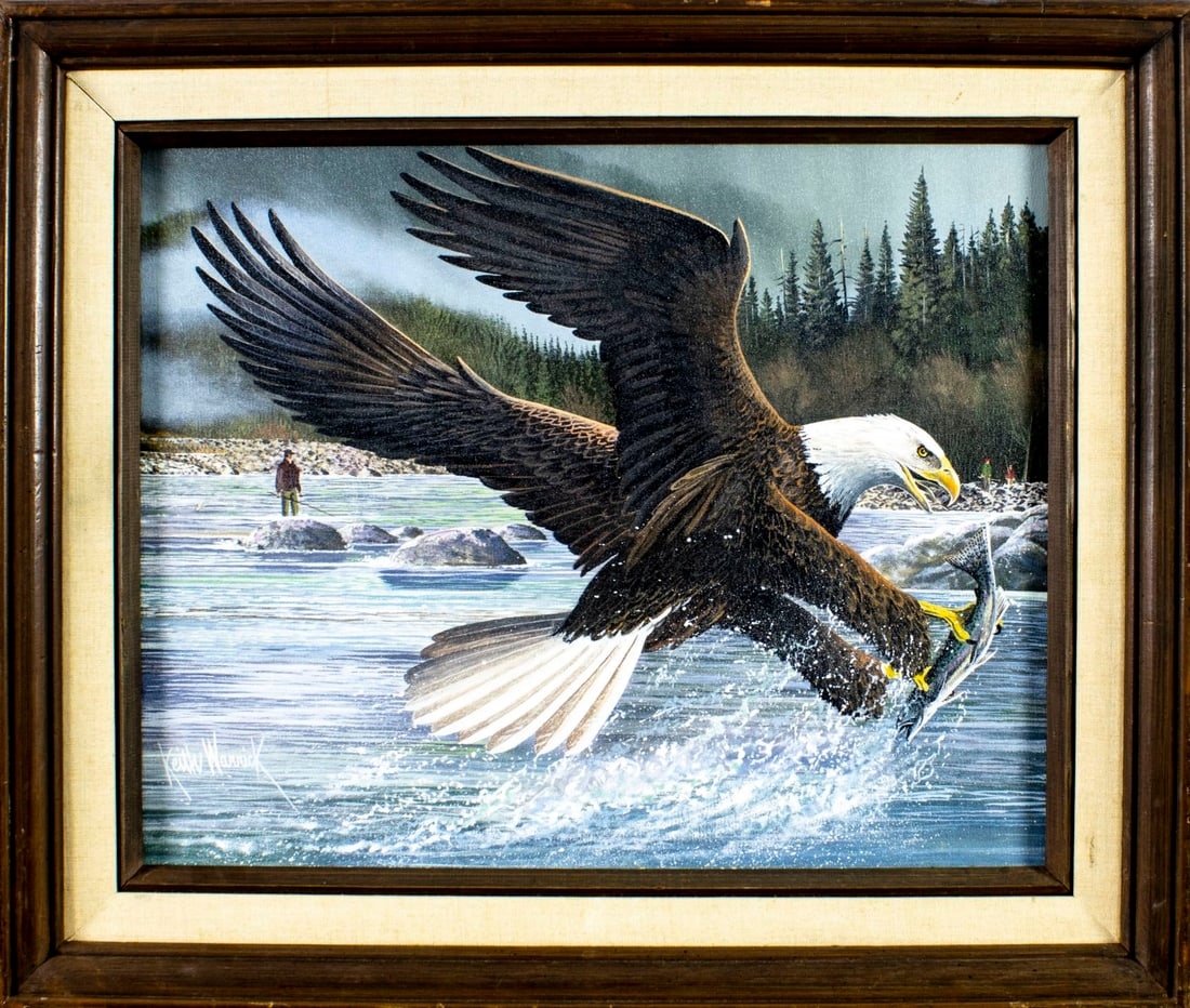 Keith Warrick | Bald Eagle Fishing | MutualArt