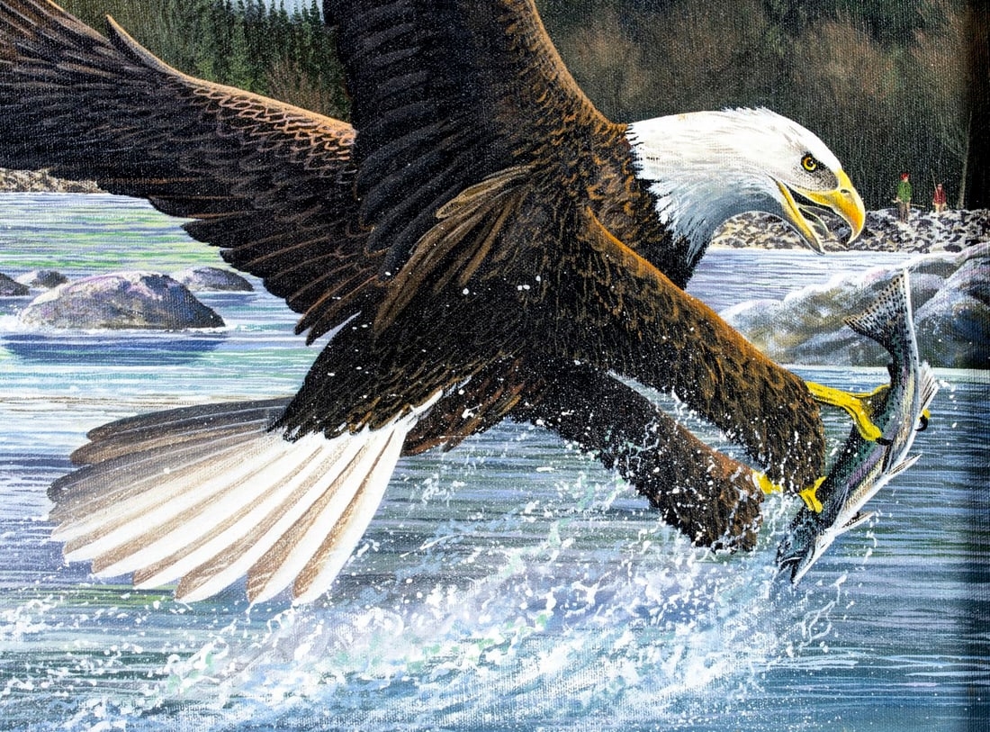 Keith Warrick | Bald Eagle Fishing | MutualArt