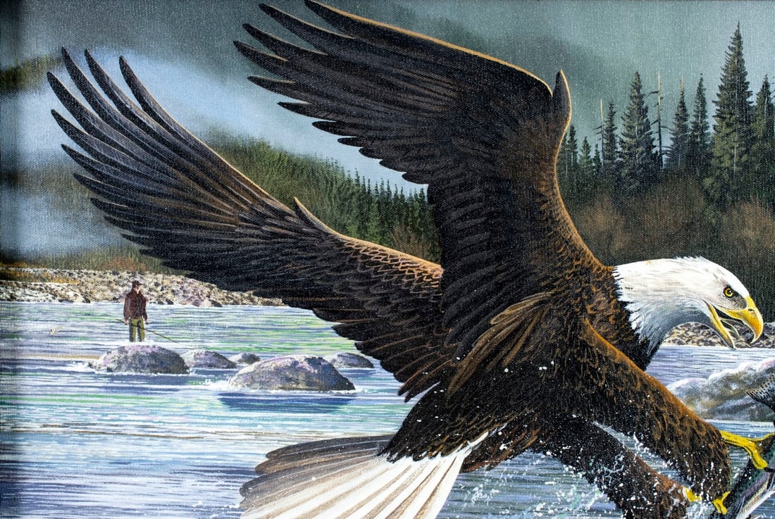 Keith Warrick | Bald Eagle Fishing | MutualArt