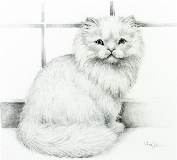 Stephanie Stouffer | White Persian Cat | MutualArt