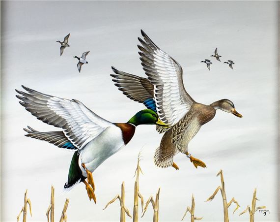 Lee Mauney | Flying Ducks | MutualArt