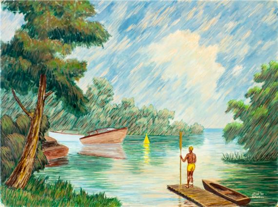 Alfred Lee Rowell | The Yellow Buoy (Mid 20th Century) | MutualArt