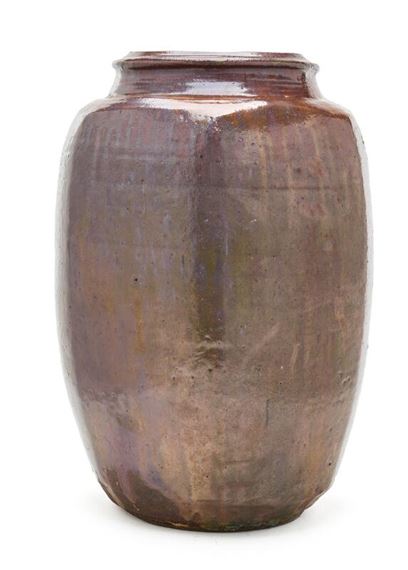 Gutte Eriksen | A large high-fire earthenware vase modelled in edged ...