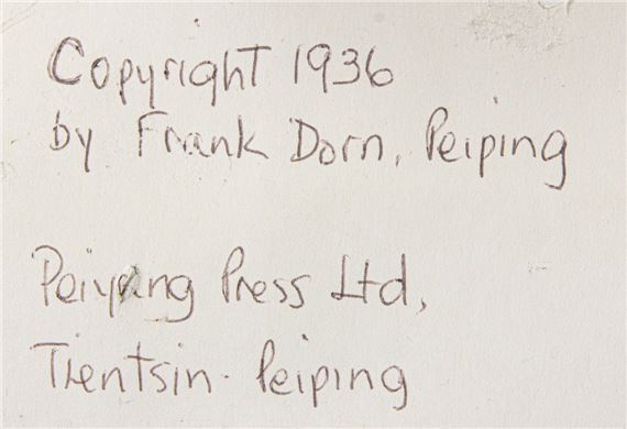 Frank Dorn | A Map and History of Peiping, 1936 (1936) | MutualArt