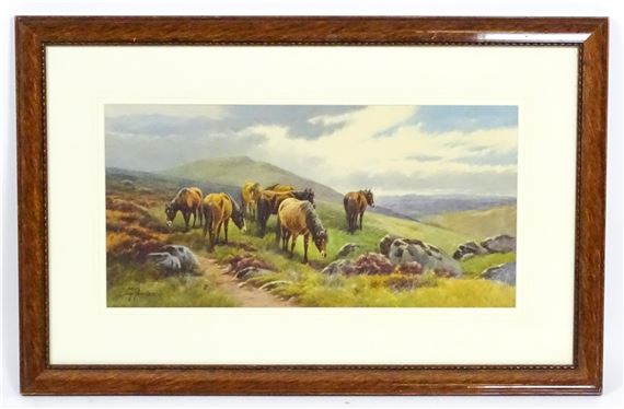 Thomas Rowden | Dartmoor Ponies in Black Down | MutualArt