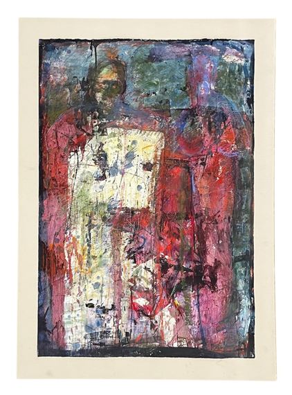Francis Berry | Dual Figures w/ Textured Layers | MutualArt