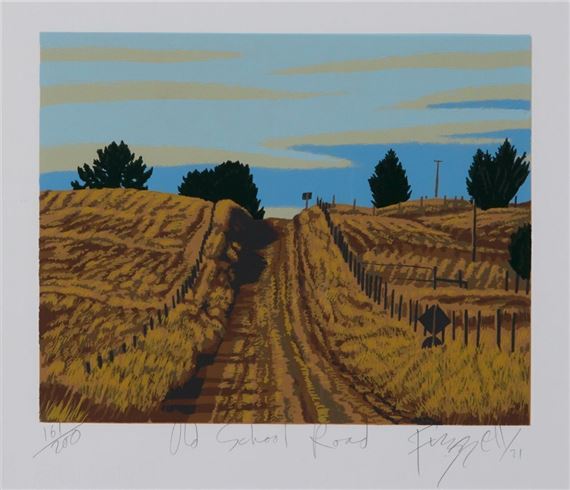 Dick Frizzell | Old School Road (2021) | MutualArt