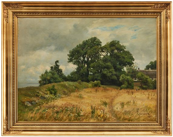 Rudolf Bissen | Gård vid kustlandskap | MutualArt