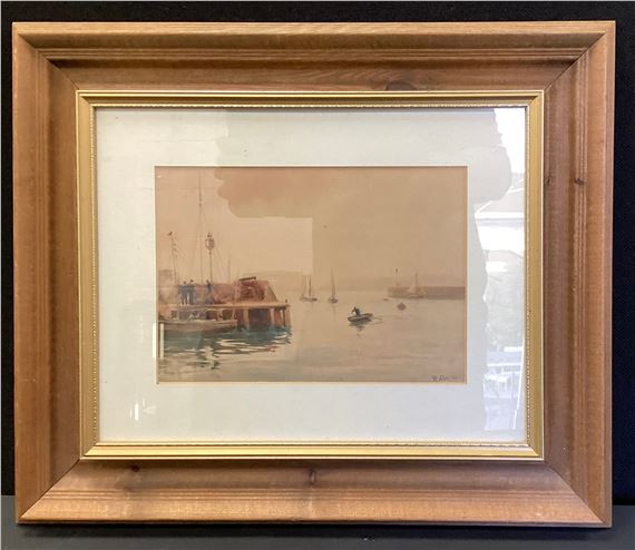 Frank Short | Rowing the Harbour (1912) | MutualArt