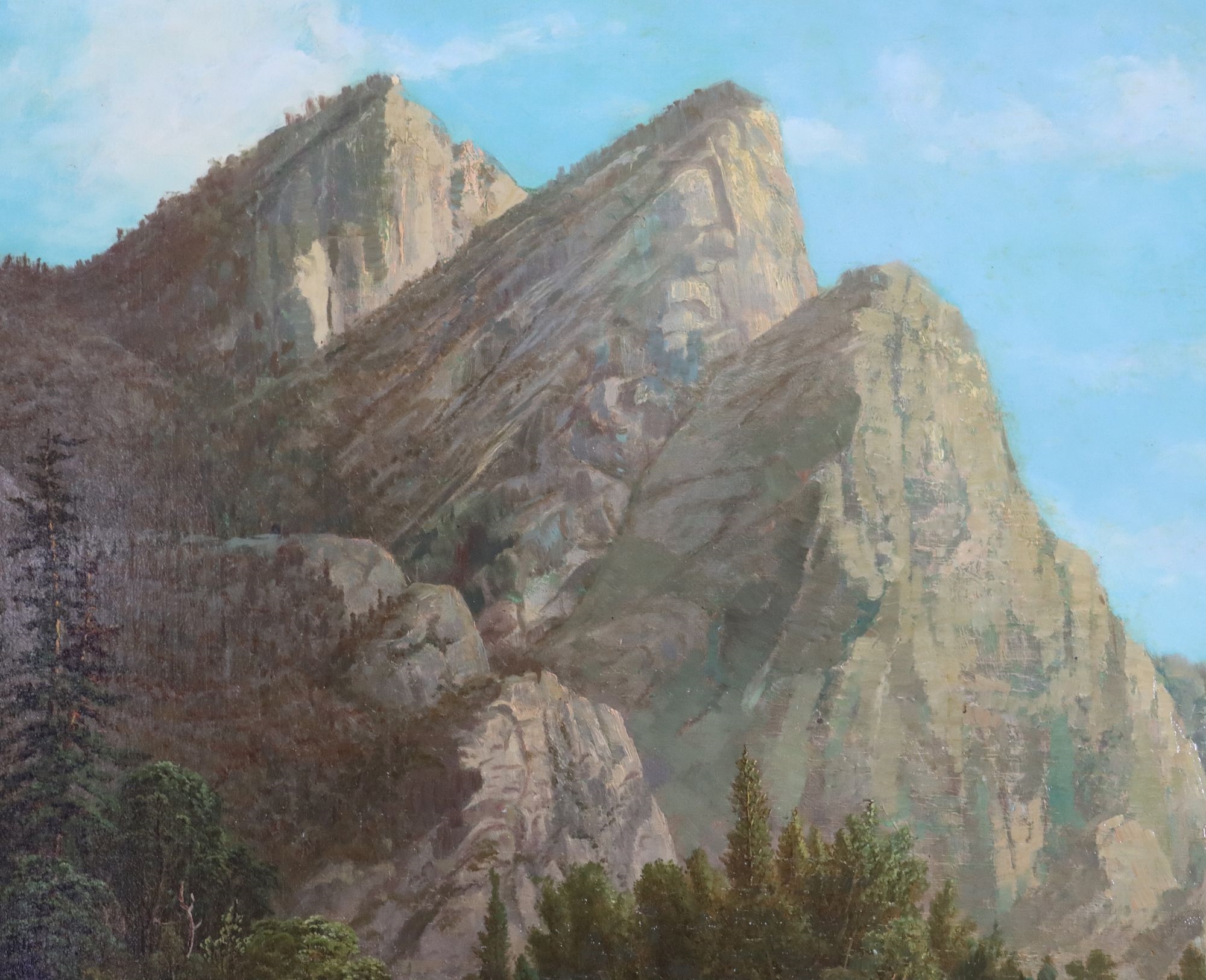Albert Bierstadt | Bear Trappers at the Three Brothers | MutualArt
