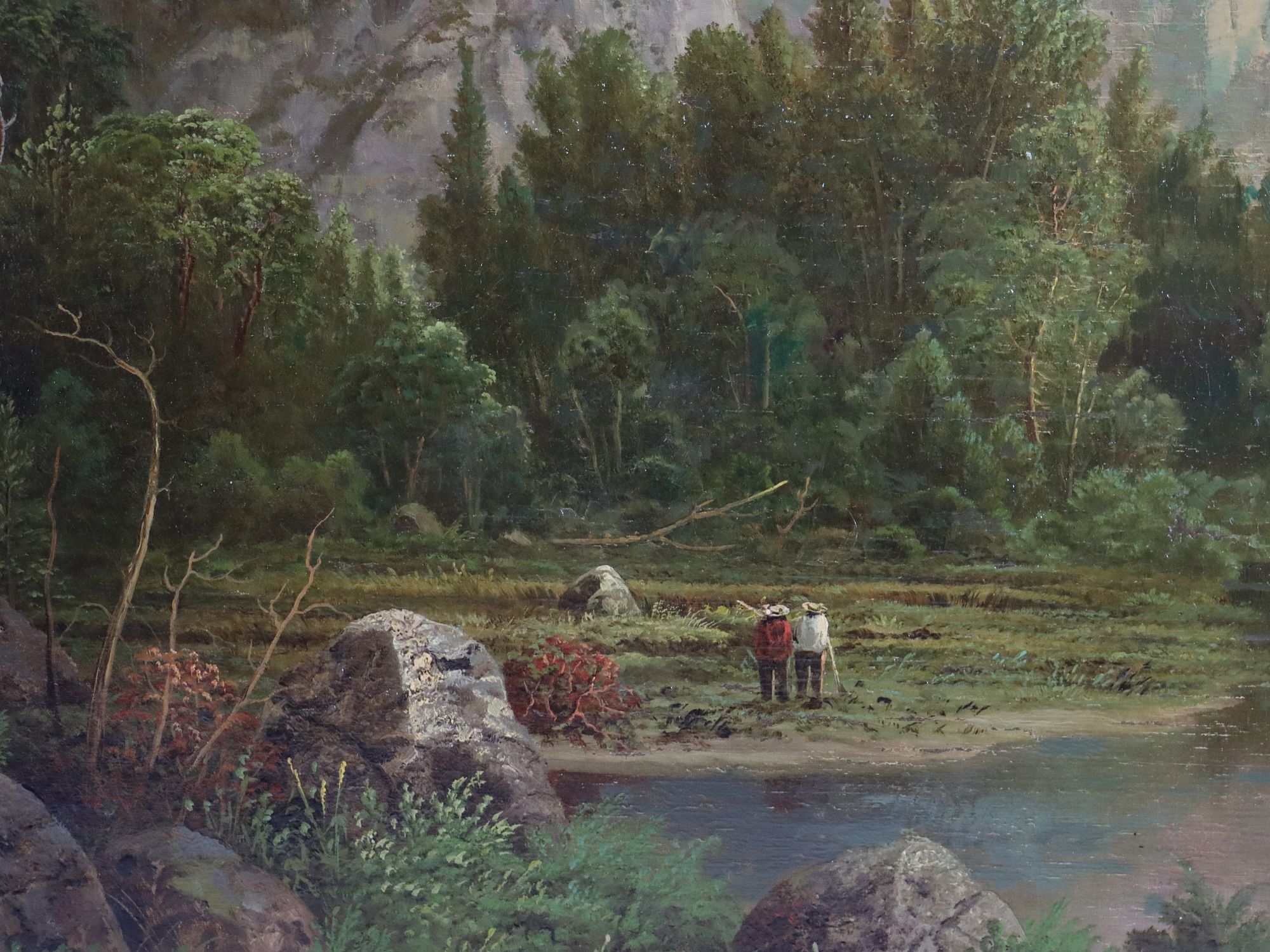 Albert Bierstadt | Bear Trappers at the Three Brothers | MutualArt