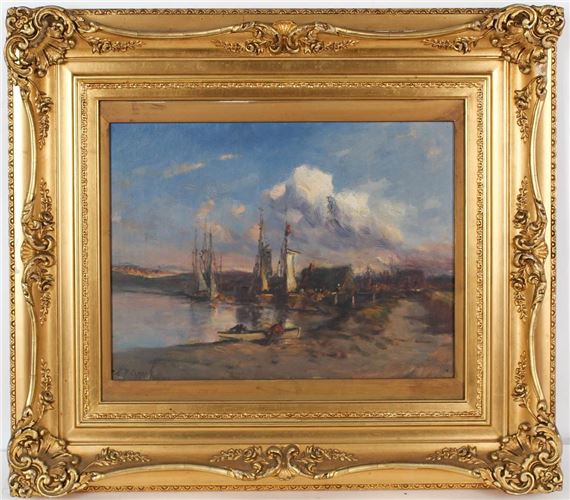 Charles P. Appel | Landscape depicting a shore scene (1928) | MutualArt