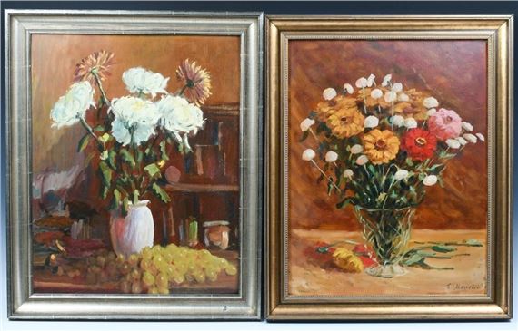 Impressionist School | TWO IMPRESSIONIST STILL LIFE PAINTINGS | MutualArt