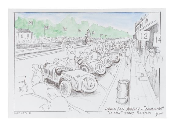 Donal Patrick Woods | A preparatory sketch for the Brooklands Le Mans ...