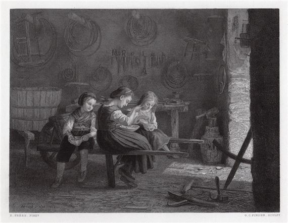 Edouard Pierre Frère | The Cooper's Family (1875) | MutualArt