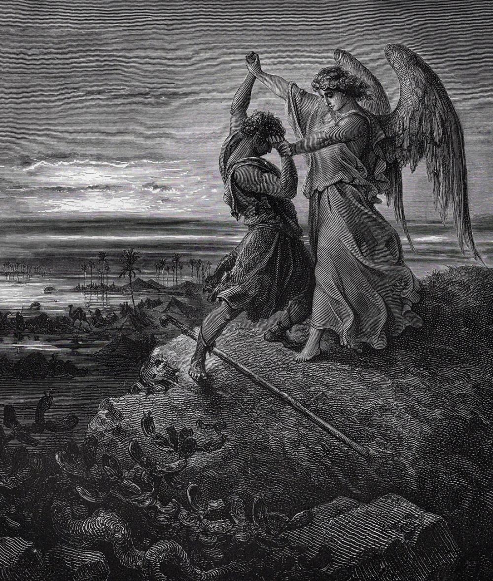 Gustave Doré | Jacob Wrestling With The Angel (1880) | MutualArt