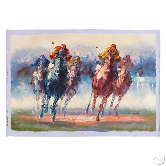 Anthony Vecchio | Dynamic Horse Race Painting | MutualArt