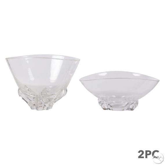 Steuben Glass | Steuben Crystal Art Glass Centerpiece Bowls 2p LOT ...