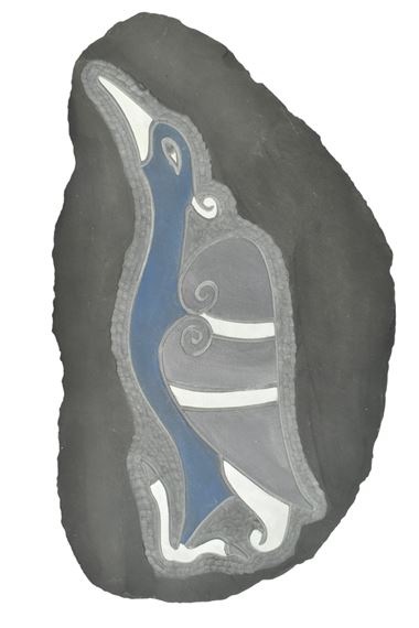 Reg Beach | COLOURED SLATE CARVING PANEL | MutualArt