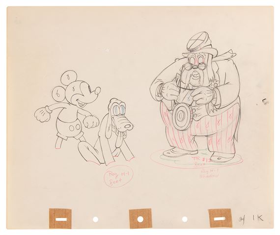 Walt Disney Studios | Mickey Mouse, Pluto, and Judge production drawing ...