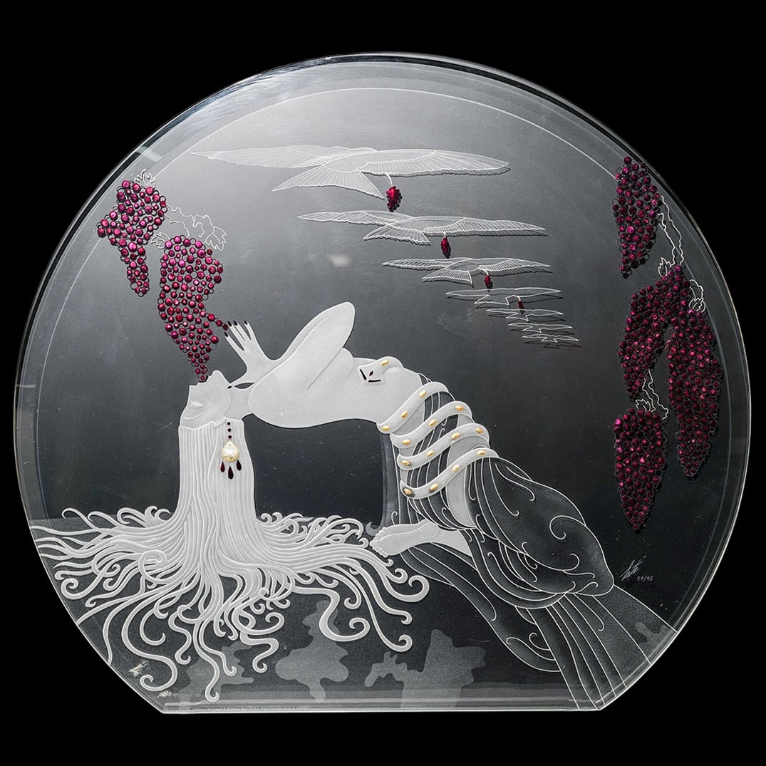 Erté | Vintage Etched Crystal Relief (1980s) | MutualArt