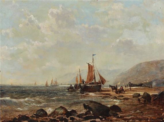 Samuel Phillips Jackson | Scene on the Cornish Coast | MutualArt