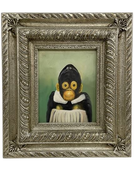 Donald Roller Wilson | OIL PAINTING OF CHIMP IN PERIOD ATTIRE | MutualArt