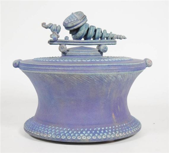 Tim Mather | Stoneware Pottery Covered Vessel | MutualArt