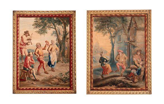 David Teniers the Younger | A PAIR OF BRUSSELS TAPESTRY PANELS AFTER ...