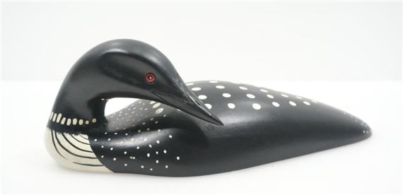 Mike Hussey | CARVED WOOD COMMON LOON FIGURE | MutualArt