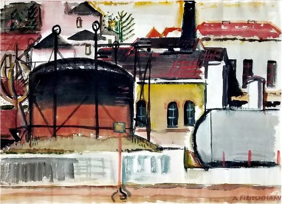 Adolf Richard Fleischmann | Railroad (1930) | MutualArt