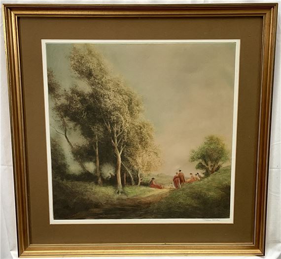William Tatton Winter | Figures in a Lane | MutualArt