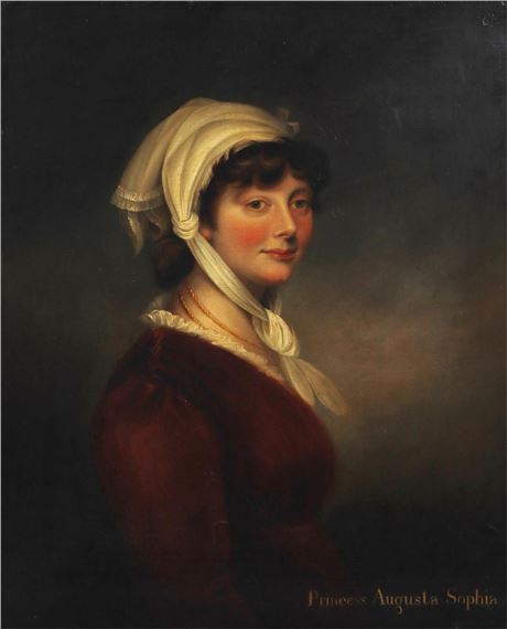 William Beechey | Portrait of Princess Augusta Sophia | MutualArt