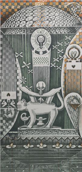 John Biggers | Family Ark, triptych (1992) | MutualArt