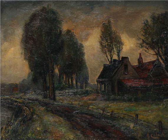 Arnout Colnot | Boerderij aan landweg in Noord-Hollands landschap ...