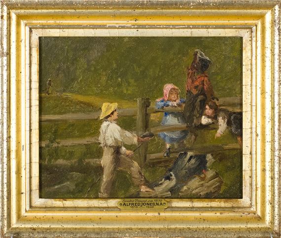 Alfred Jones | ALFRED JONES OIL, CHILDREN AT PLAY (Circa 1870) | MutualArt