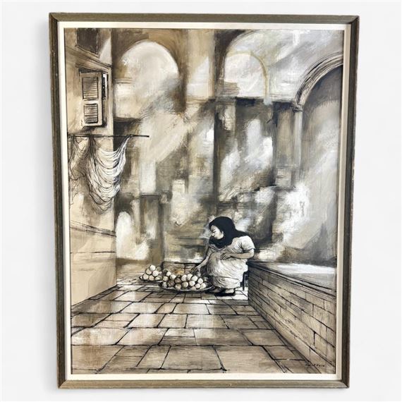 Robert Fabe | Orange Vendor | MutualArt