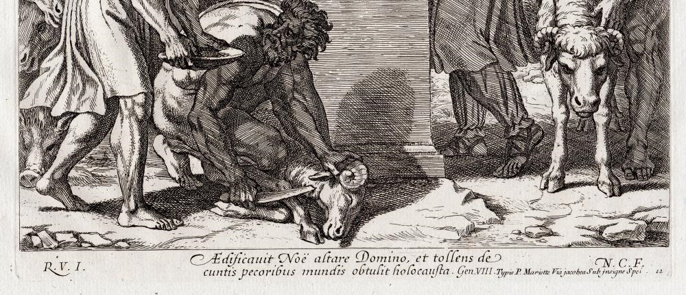 Raffaello Sanzio | Noah builds an Altar to God (1649) | MutualArt