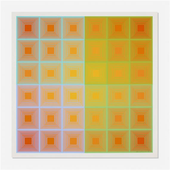 Richard Joseph Anuszkiewicz | Spectral Squares (1970) | MutualArt