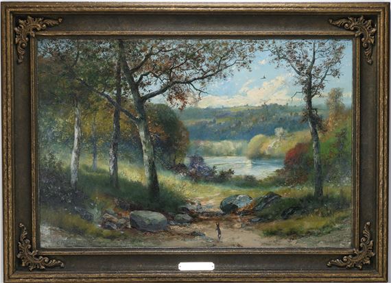 Christopher High Shearer | Hudson River School style landscape with a ...