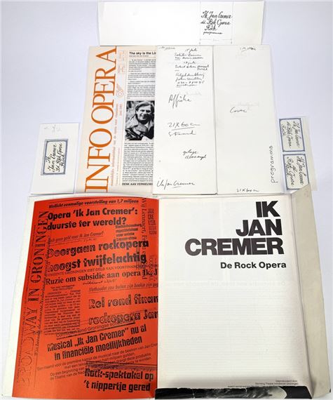 Jan Cremer | Map “Ik Jan Cremer-De Rock Opera” met promotiemateriaal ...
