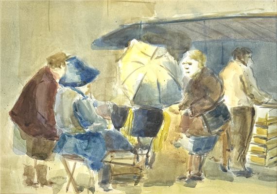 Joost Schmidt | Markt – Dieppe (1978) | MutualArt