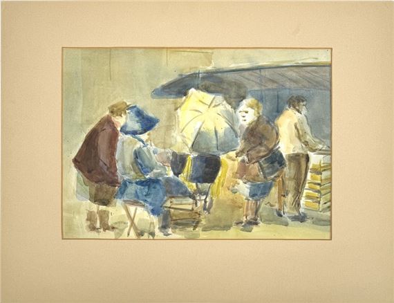 Joost Schmidt | Markt – Dieppe (1978) | MutualArt