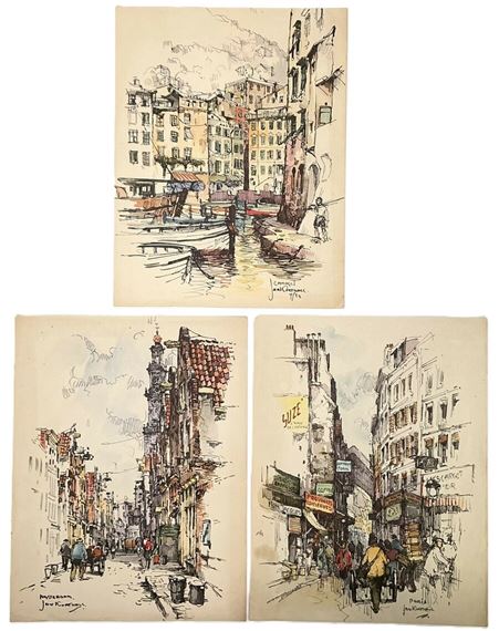 Jan Korthals | Drie prenten door Jan Korthals (1916–1972 (1953) | MutualArt