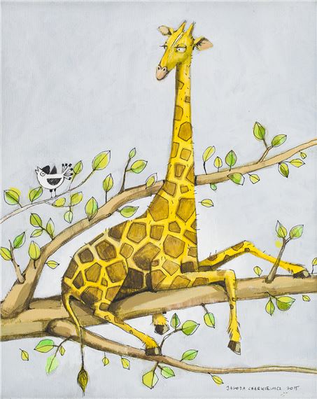 Jagoda Charkiewicz | Giraffe in a Tree (2015) | MutualArt