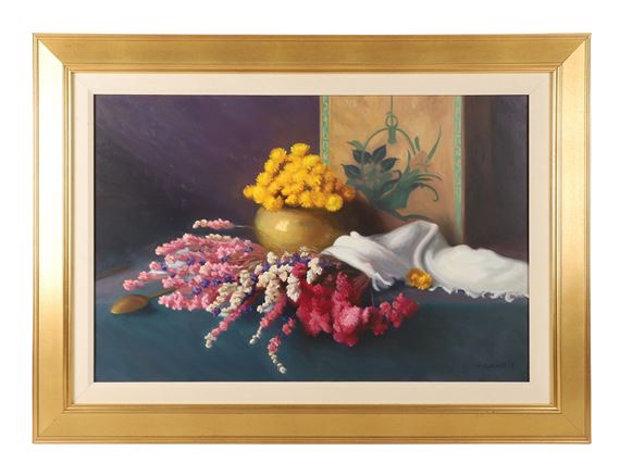 W. Charles Nowell | Dried Flowers and Brass | MutualArt