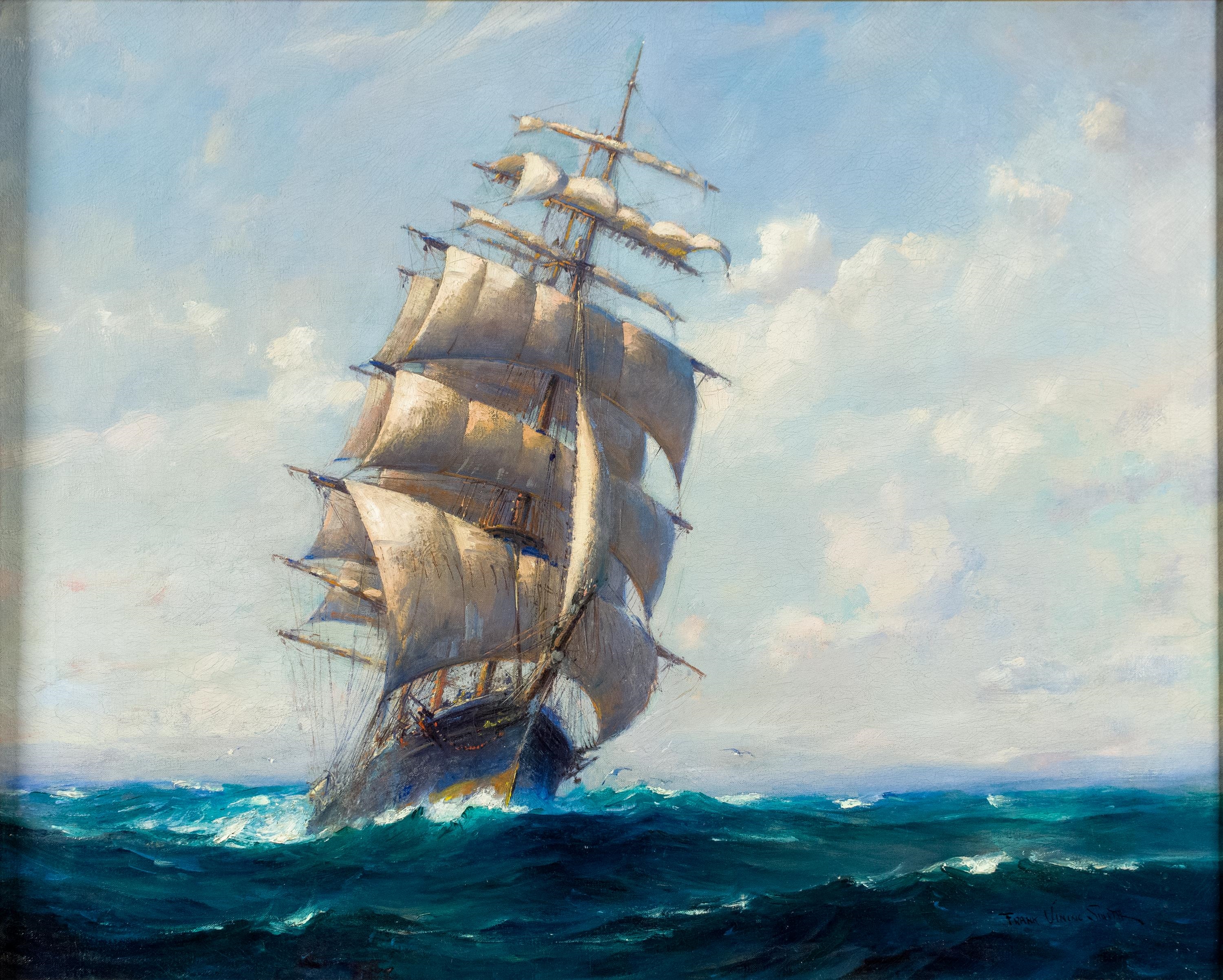 Frank Vining Smith | Clipper Ship at Sea (1879 - 1967) | MutualArt