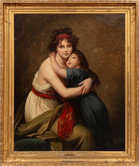 Louis Théodore Dube | Madame Le Brun avec sa Fille, Julie (1925 ...
