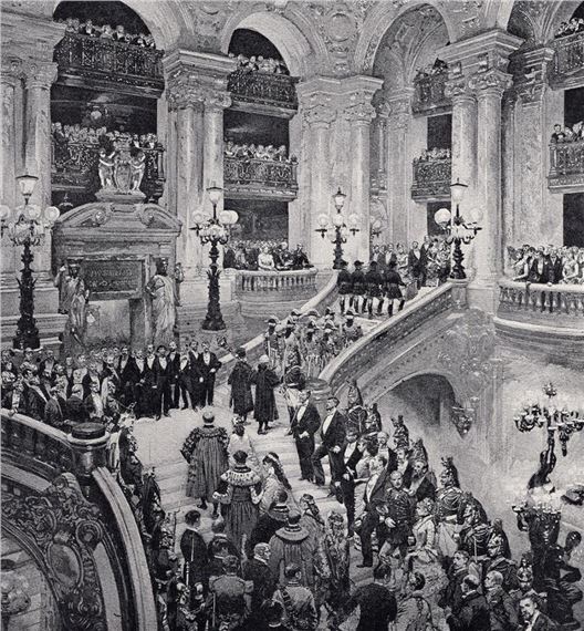 Édouard Jean Baptiste Detaille | Grand Staircase of the Paris Opera ...