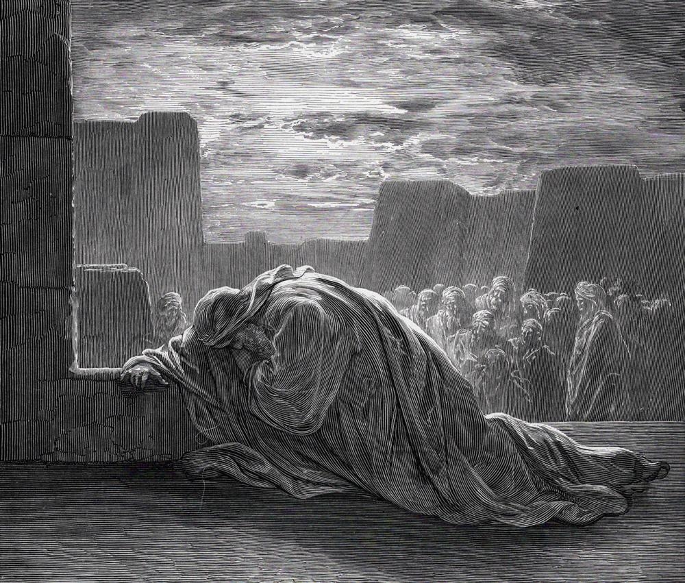 Gustave Doré | EZRA PRAYING (1880) | MutualArt